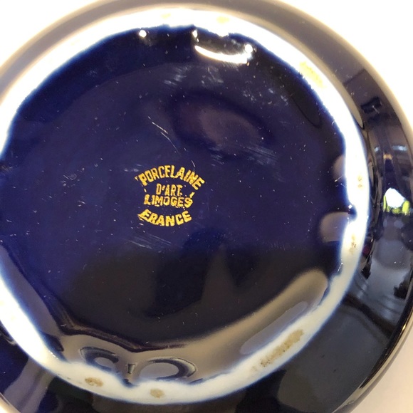Limoges | Accents | Vintage Limoges Porcelain Dart France Cobalt Blue ...